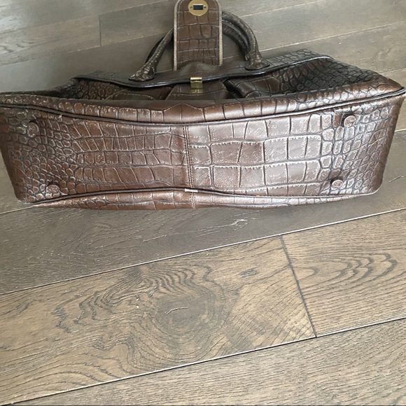 Monsac | Bags | Monsac Large Brown Bag With Croc Print Detail New ...